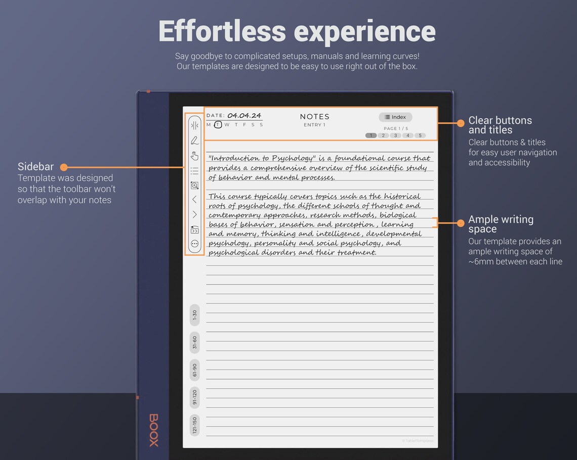 Boox Notebook | Boox Templates - Etsy