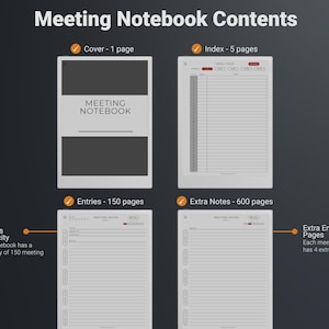 Meeting Notes for Remarkable Paper Pro, Meeting Notebook, Hyperlinked ...