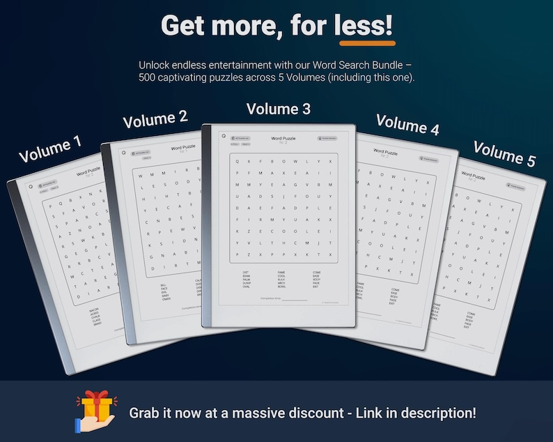 Word Search for Remarkable - Vol 5 - Puzzle Games, Hyperlinked PDF ...