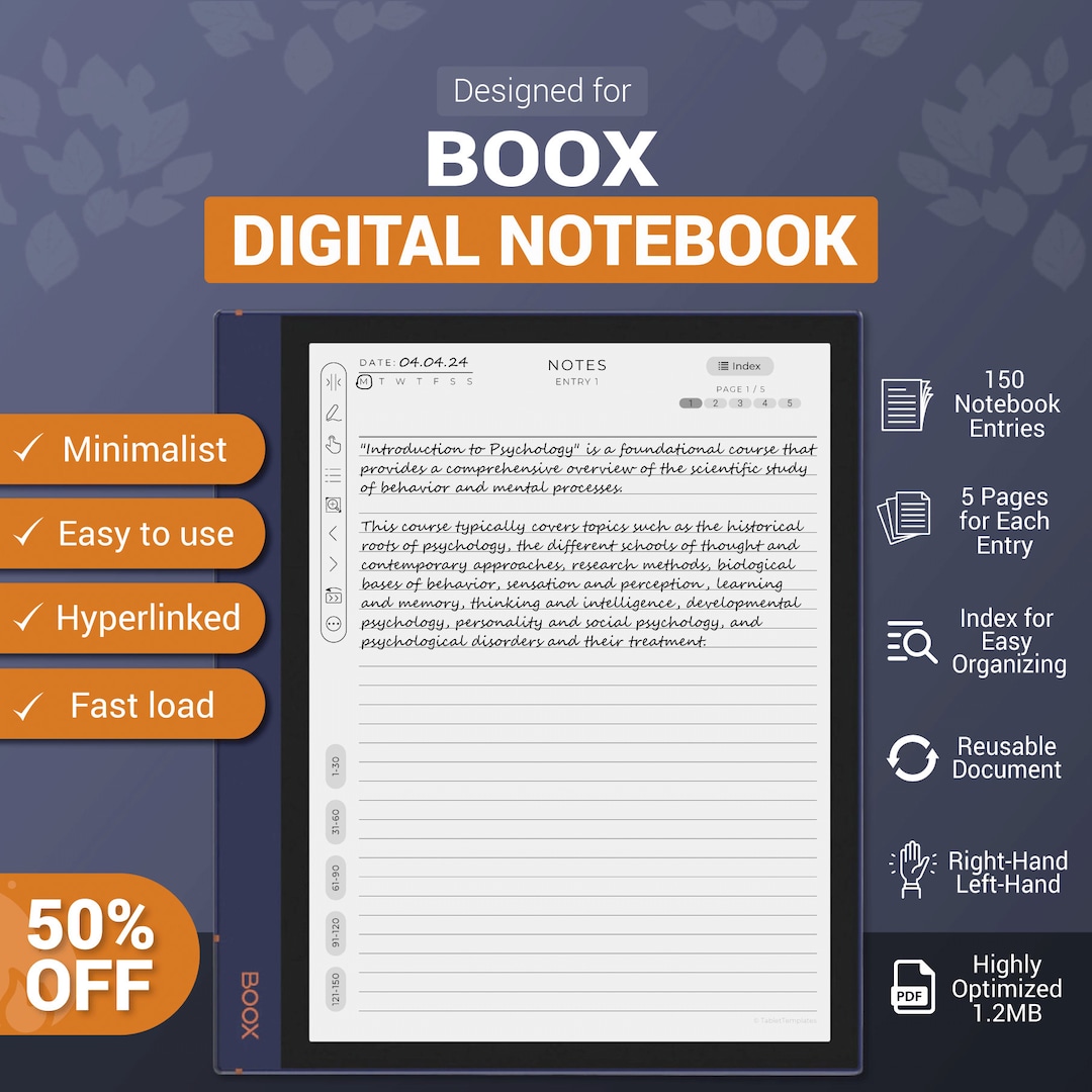 Boox Notebook | Boox Templates - Etsy