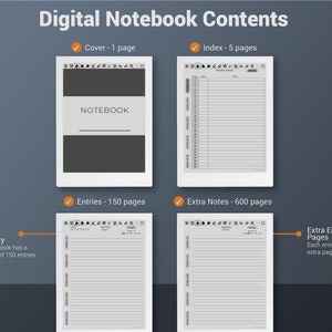 Supernote Notebook, Supernote Templates, Undated, Hyperlinked PDF, A5X ...