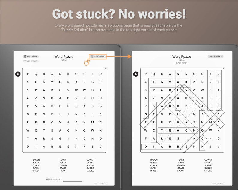 Kindle Scribe Word Search Puzzle Games Vol 5 - Etsy