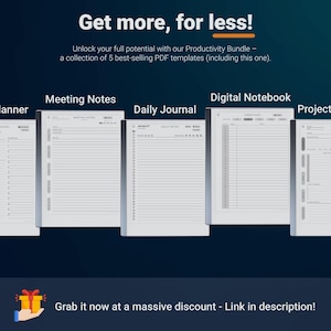 Meeting Notes for Remarkable 2, Meeting Notebook, Hyperlinked PDF ...
