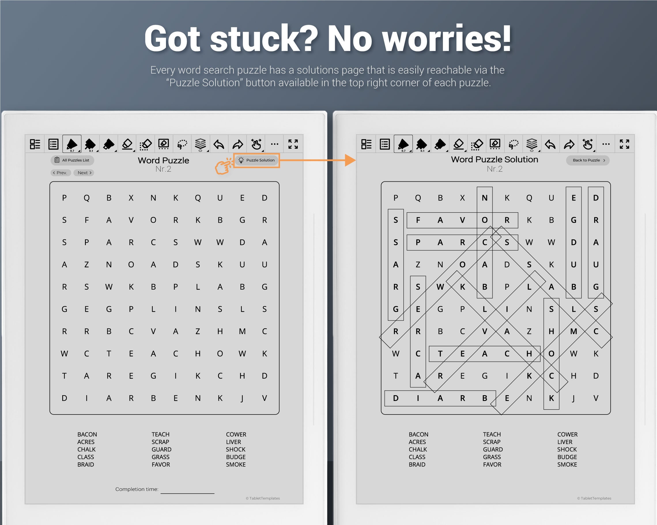 Supernote Word Search Puzzle Games Bundle - Etsy