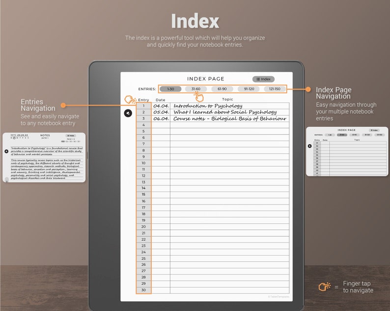 Kindle Scribe Digital Notebook: Hyperlinked Template (PDF) - Etsy