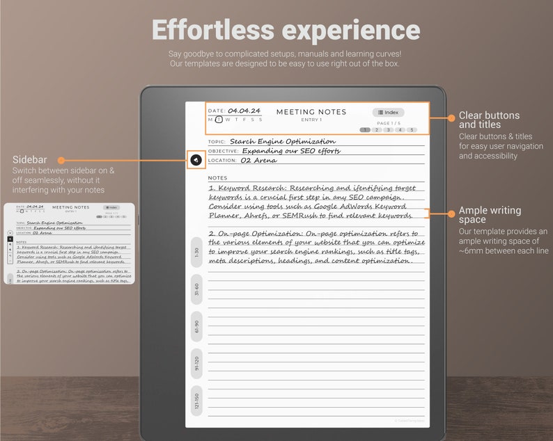 Kindle Scribe Meeting Notes Template Meeting Notebook Kindle - Etsy