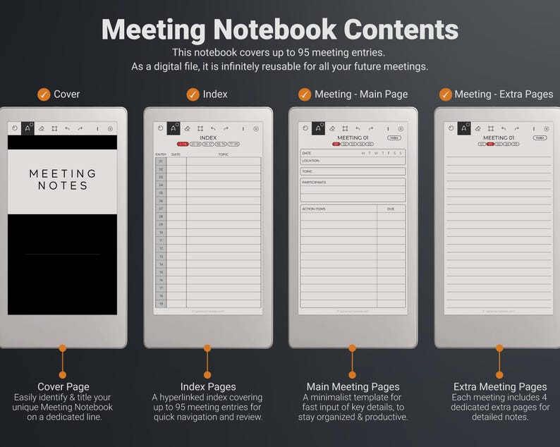 Templates for Remarkable Paper Pro Move 2026-2027 | Productivity Bundle ...