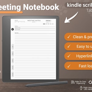 Kindle Scribe Meeting Notes Template, Meeting Notebook, Kindle Scribe ...