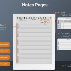 Supernote Notebook, Supernote Templates, Undated, Hyperlinked PDF, A5X ...