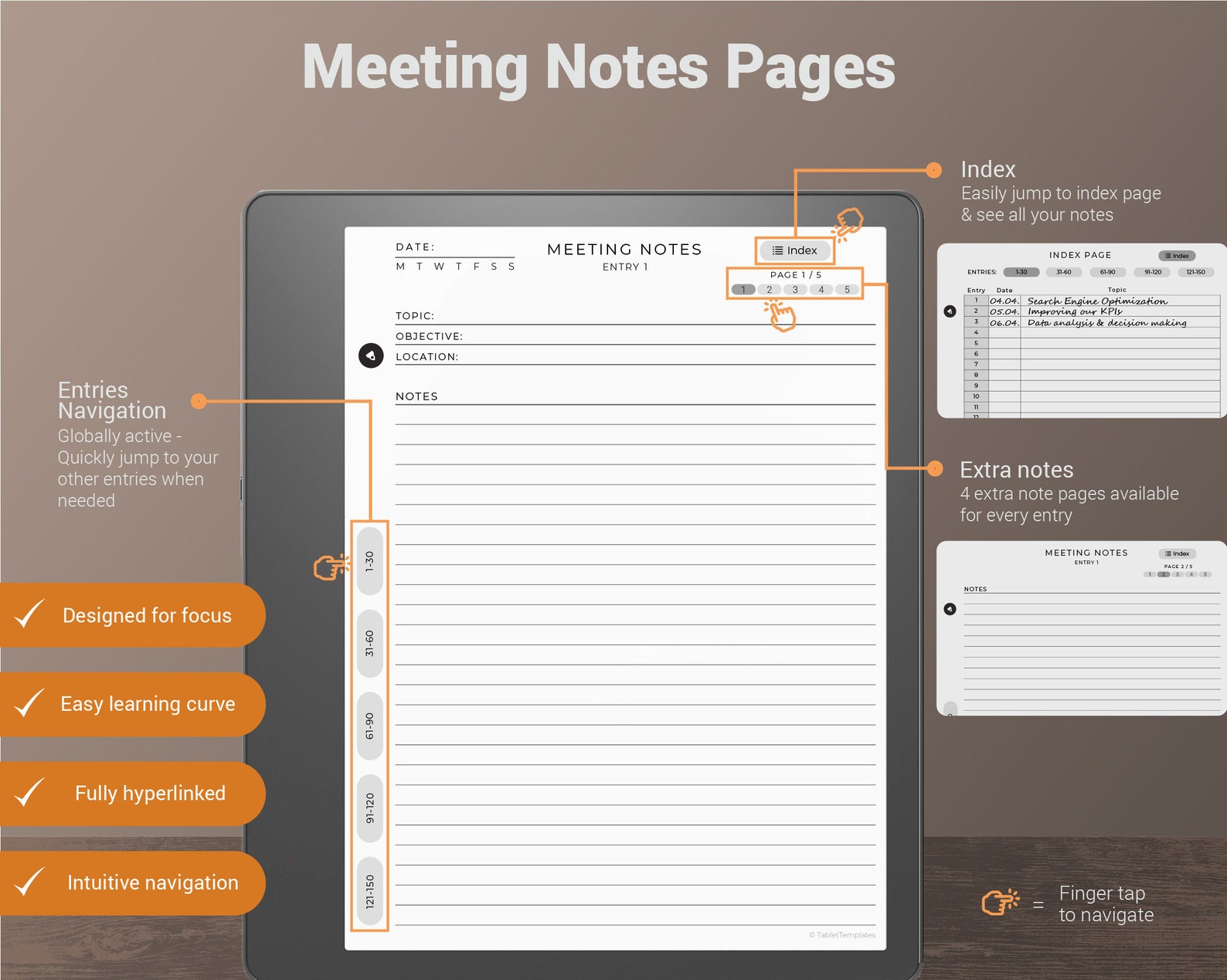 Kindle Scribe Meeting Notes Template, Meeting Notebook, Kindle Scribe ...