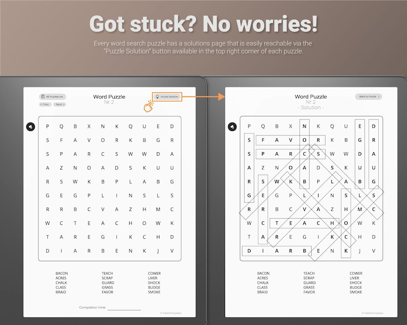 Kindle Scribe Word Search Puzzle Games Bundle - Etsy