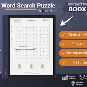 Boox Word Search Puzzle Games - Vol 1 - Note Air, Tab Ultra - Etsy
