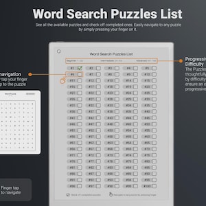 Word Search Bundle for Remarkable Paper Pro - Puzzle Games, Hyperlinked ...