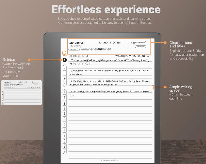 Kindle Scribe Daily Journal 2026-2027: Hyperlinked Productivity ...