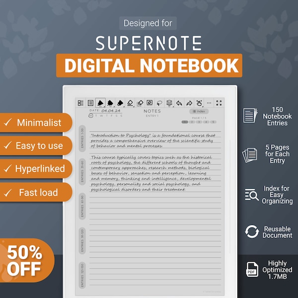 Supernote Templates - Etsy