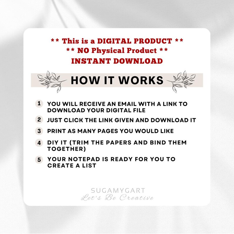 Printable Notepad Pink Floral Template Digital Download, Lines and Non ...