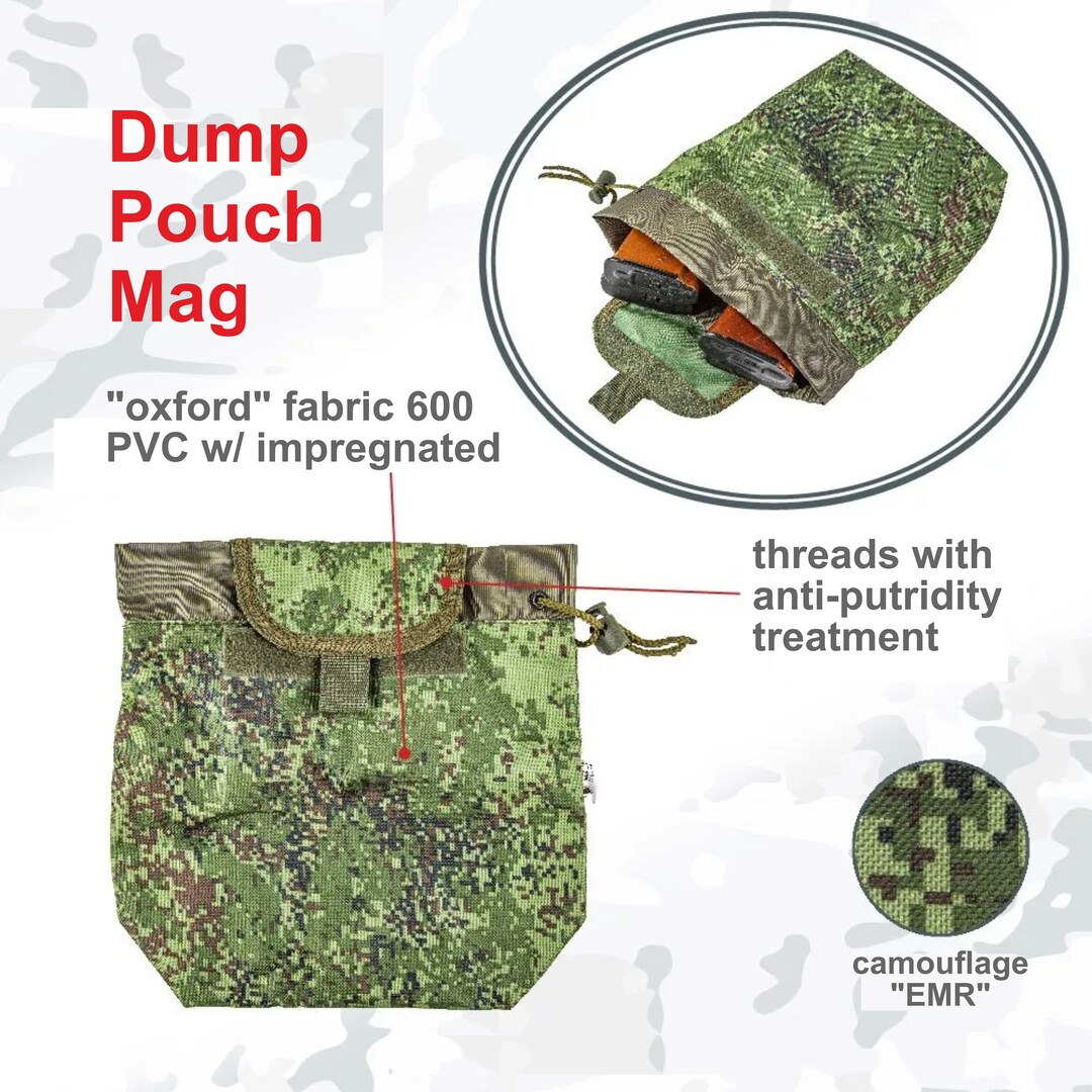 Tactical Roll-up Ammo Magazine Dump Pouch Mag Recovery Foldable Utility ...