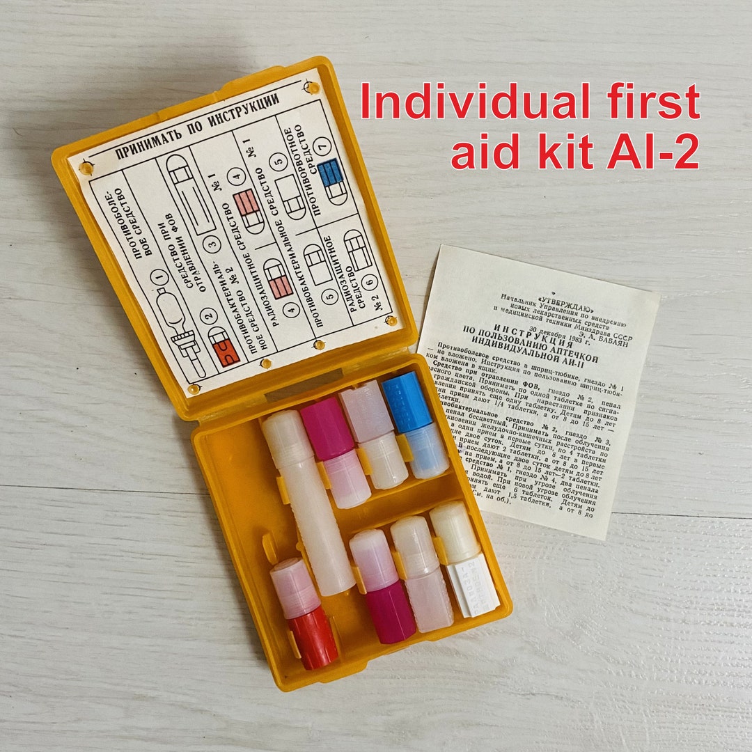 Soviet First Aid Kit AI-2. Individual NBC Protection. Cold War Medic ...