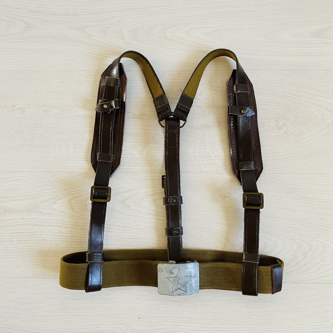 Soviet Army Set: Double-shoulder Belt suspenders & Original Soldier's ...