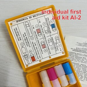 Soviet First Aid Kit AI-2. Individual NBC Protection. Cold War Medic ...
