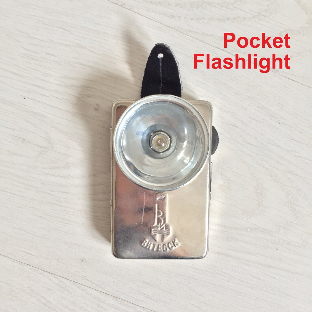 Soviet Pocket Army Flashlight Vitebsk KSF. Vintage Military Battery ...