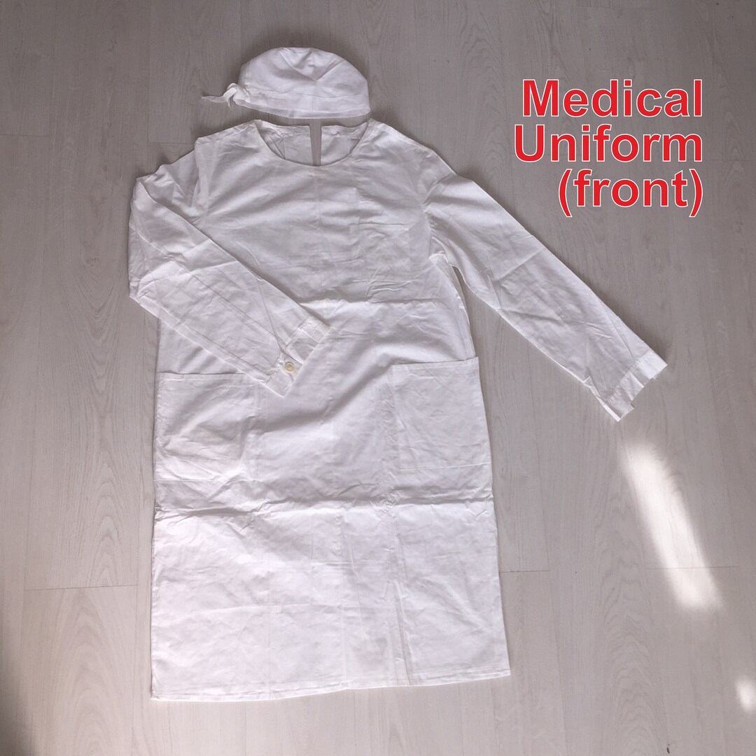 Soviet Doctor Robe W/ Сap. Button Down Uniform Dress. Retro Pharmacy ...