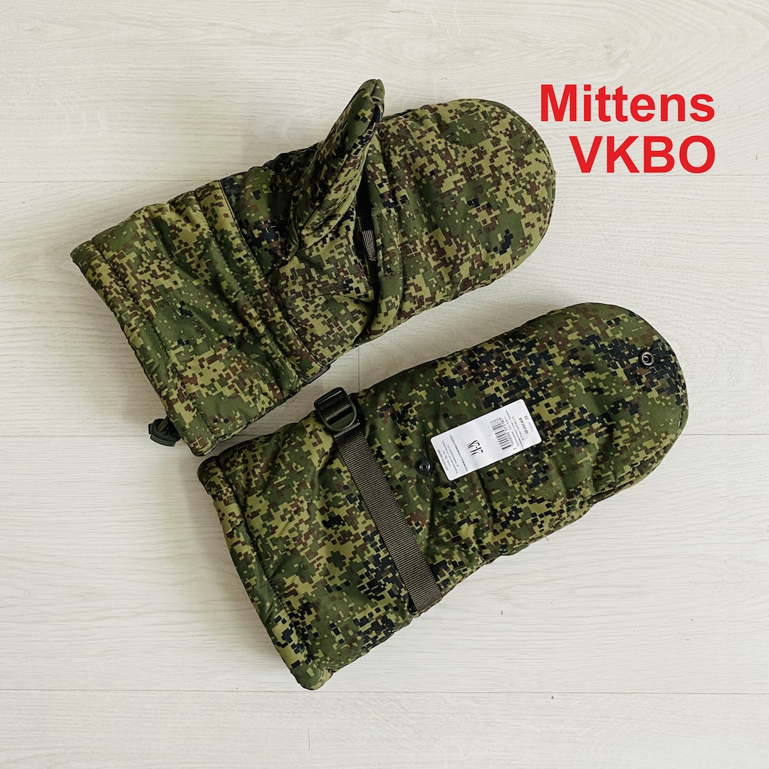 Russian Army Military Mittens VKBO. Winter Hunting Outdoor Gloves. Warm ...