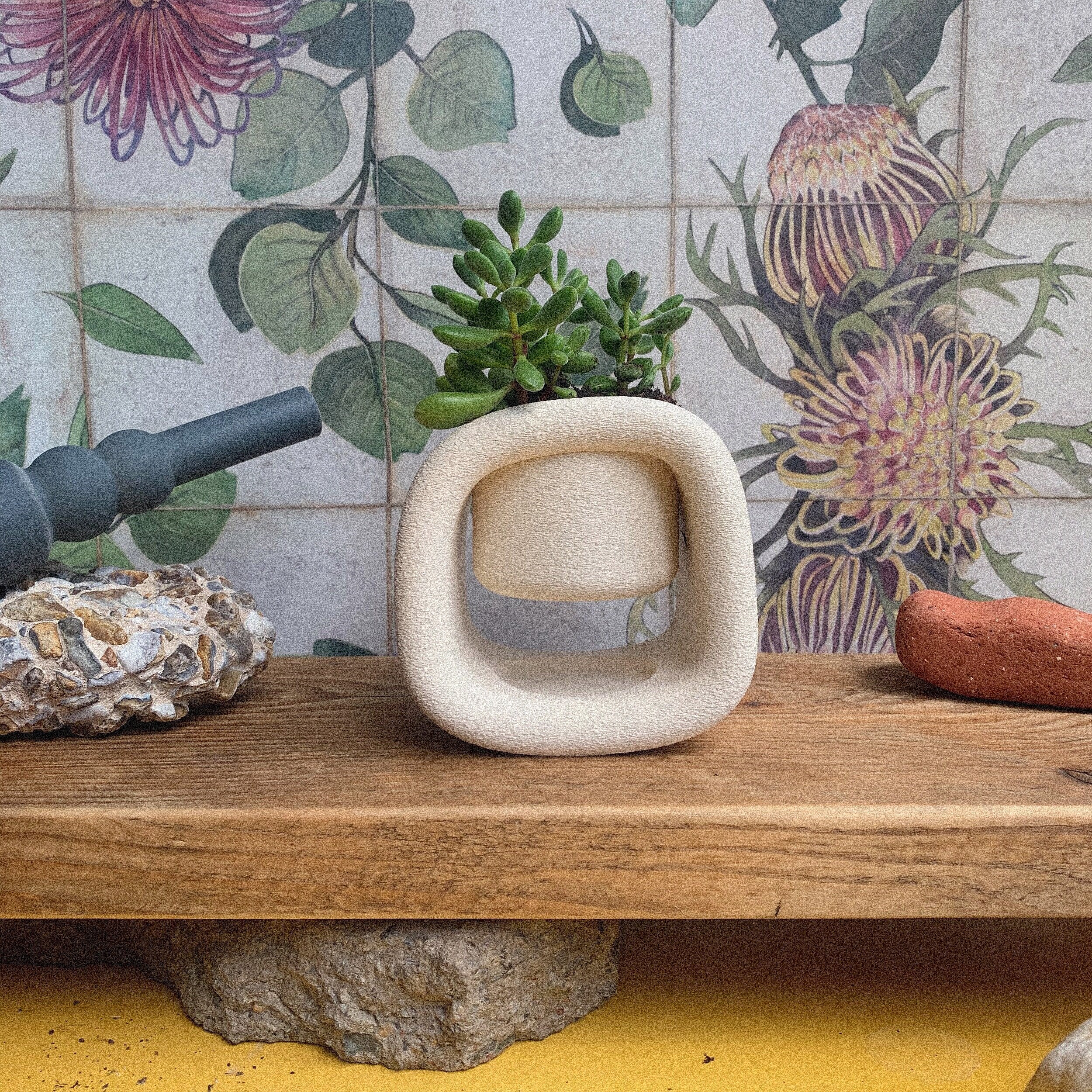 Kyu Sandstone Planter: Minimalist 3D Printed Eco Pot - Etsy
