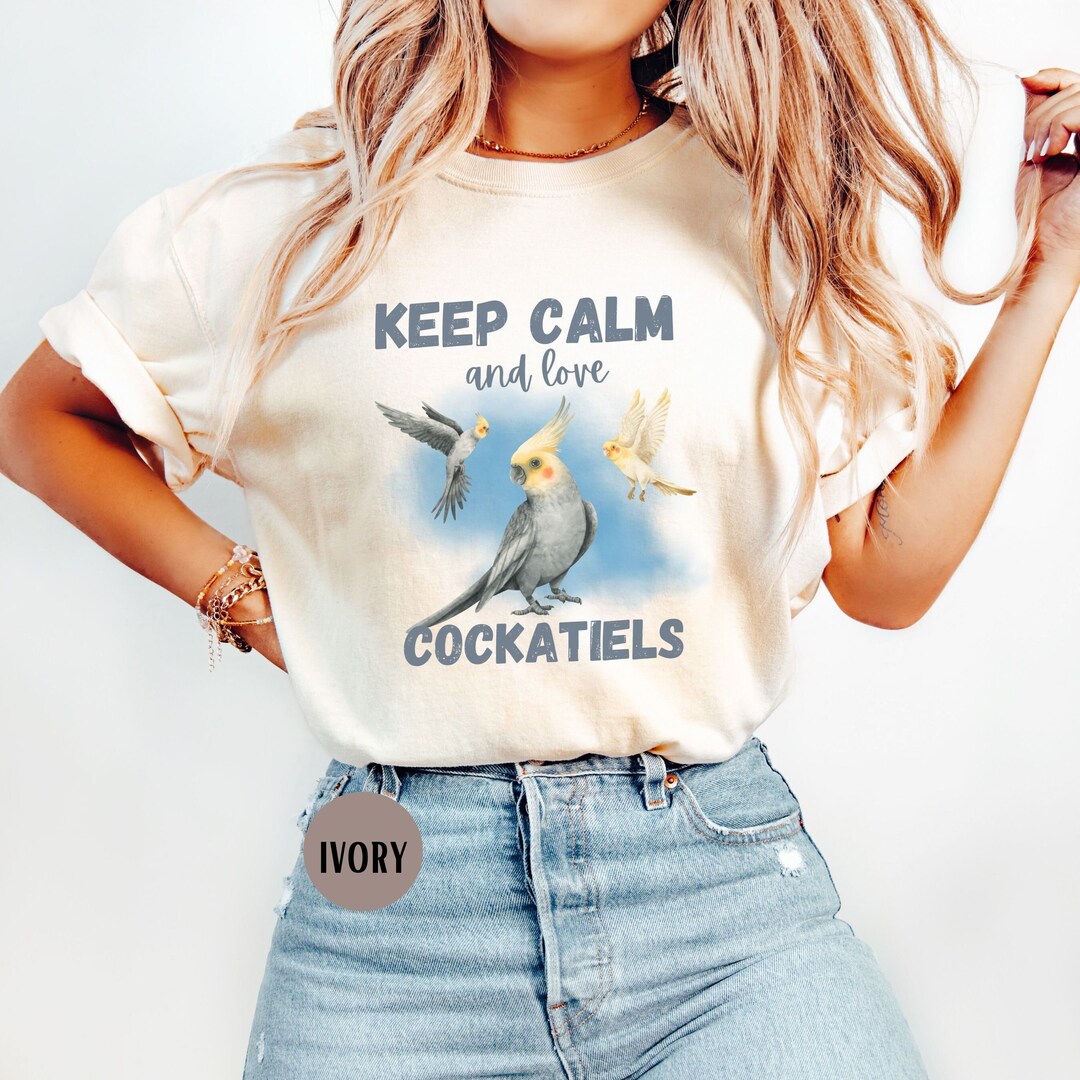 Love Cockatiels Shirt, Cockatiel Lover T-shirt, Cockatiel Gifts, Retro ...