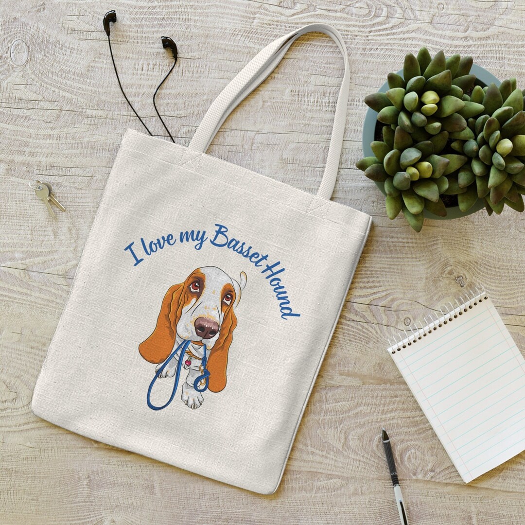 Funny Basset Hound Tote Bag, Basset Hound Mom Gifts, Basset Hound ...