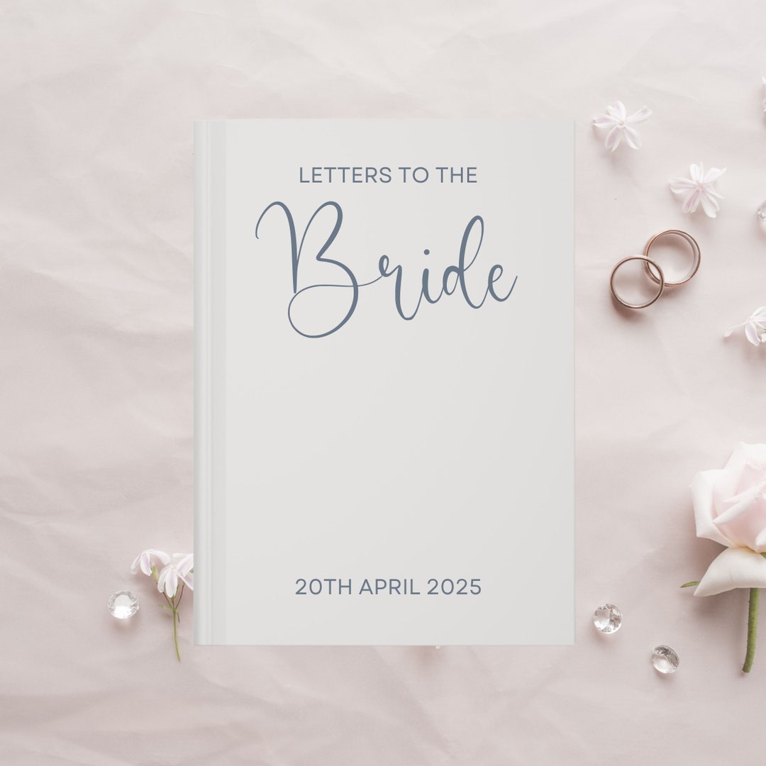 Letters to the Bride Hardcover Journal, Custom Bride Gifts, Bridal ...