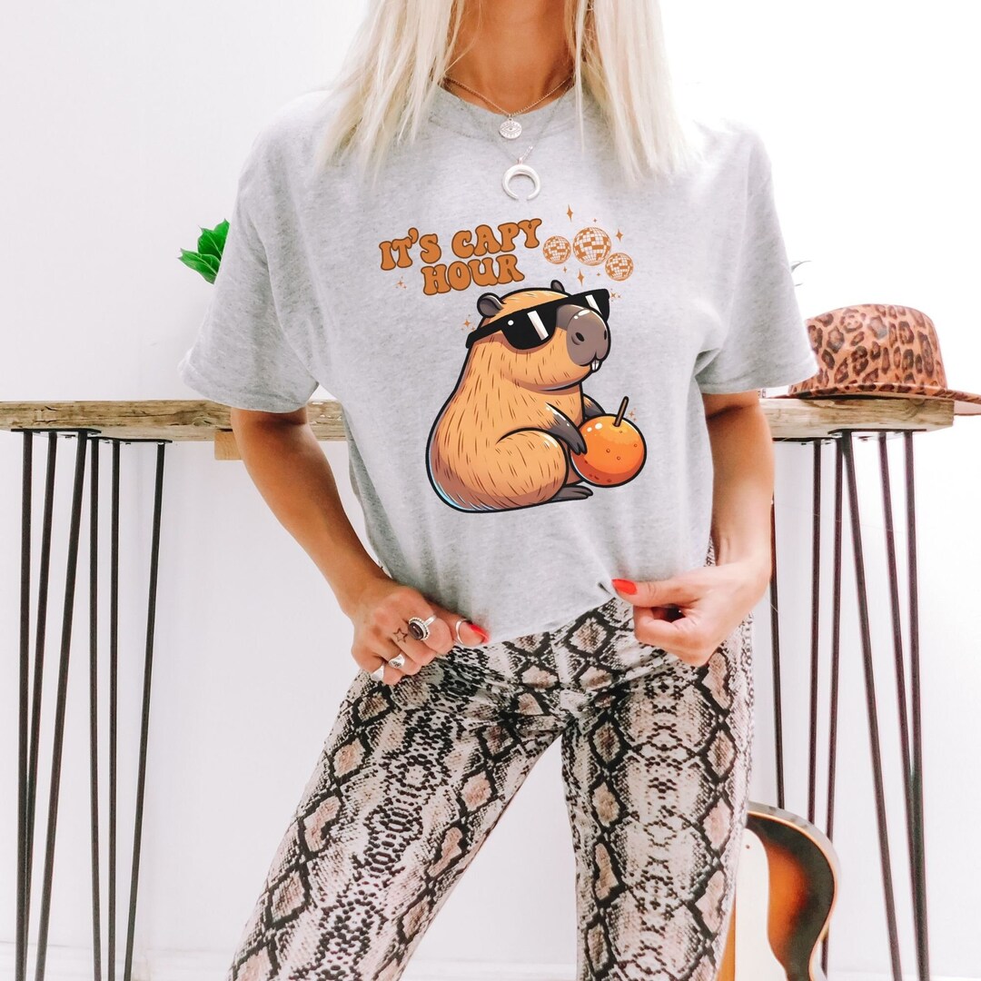 Funny Capybara Shirt, Cute Capybara Tee, Funny Meme Capybara Shirt ...