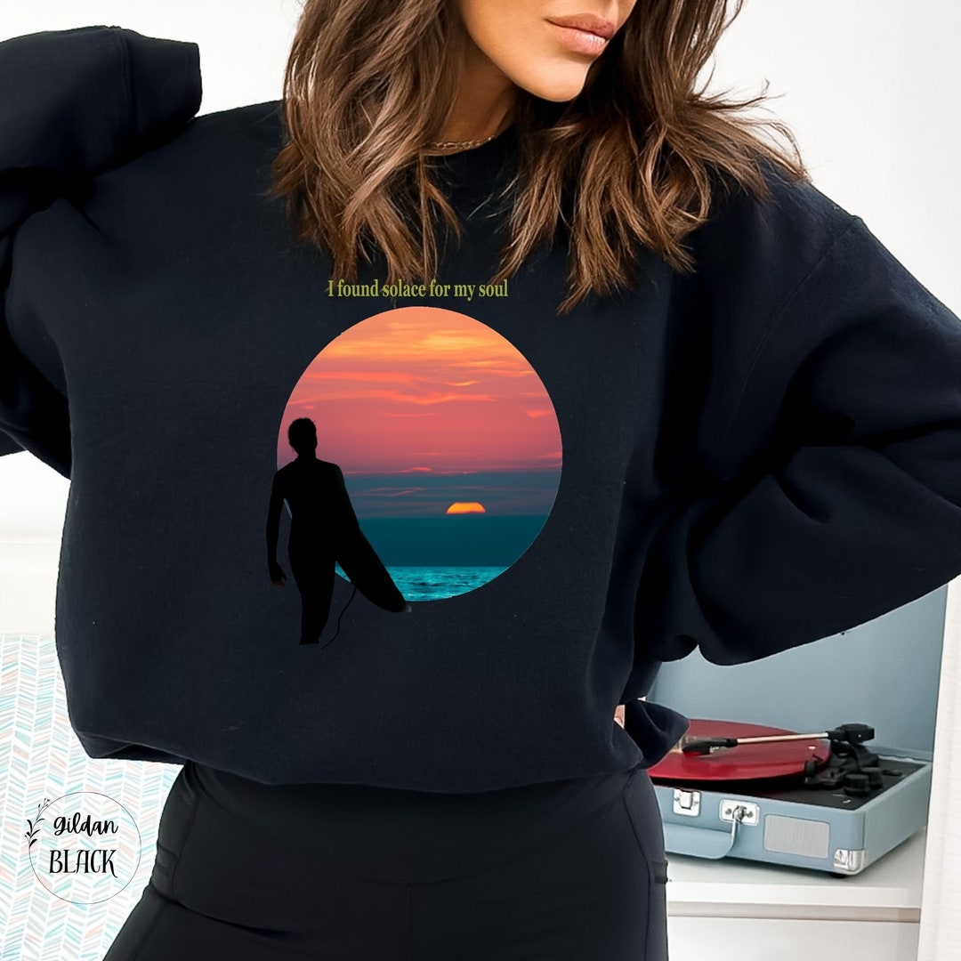 Sunset Summer Sweatshirt, Surfboard Shirt, Ocean Sunset Sweater, Gift ...