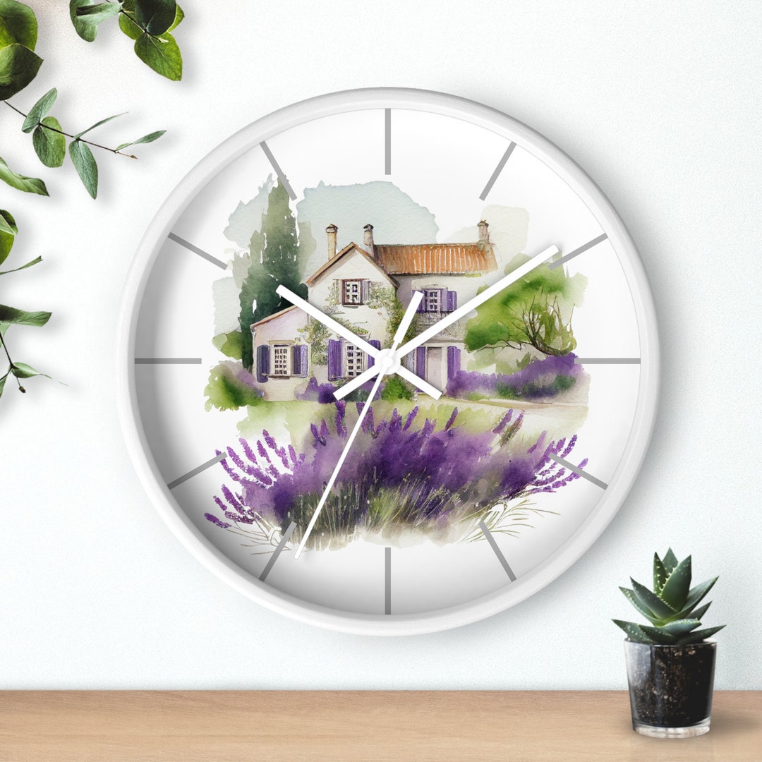 Vintage Lavender Cottage Wall Clock - Perfect Gift for Mom This Mother ...