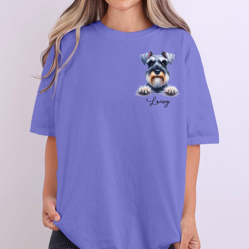 Comfort Colors Schnauzer Shirt: Personalized Dog Lover Gift - Etsy