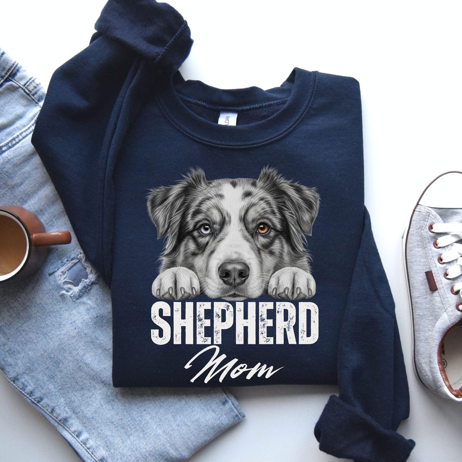 Aussie Shepherd Mom Sweatshirt: Trendy Australian Shepherd Sweater - Etsy