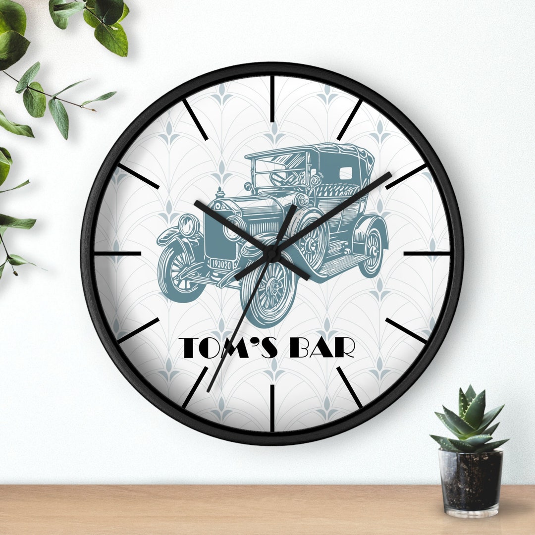 Custom Vintage Car Wall Clock - the Perfect Gift for Dad's Bar or ...