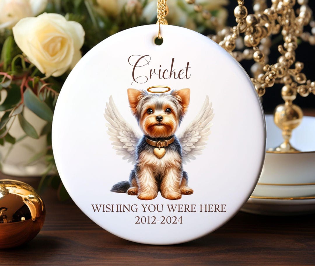 Personalized Yorkshire Terrier Memorial Ornament, Custom Yorkie ...