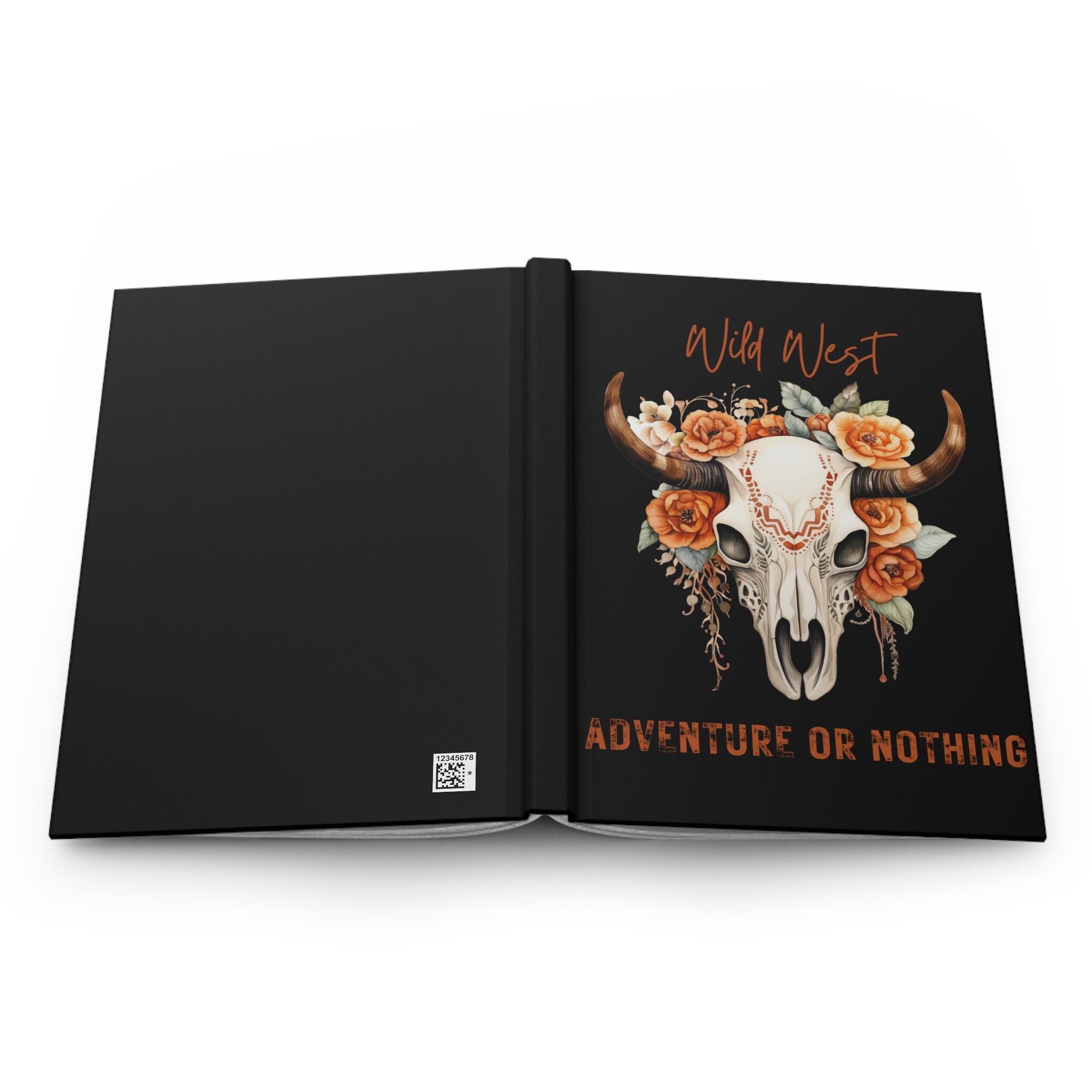 Wild West Skull Floral Hardcover Journal - Etsy