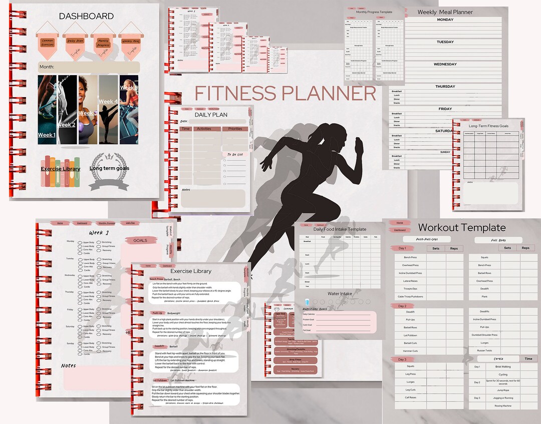 Digital Fitness Planner, Gym Planner, Daily Workout Planner, Instant ...