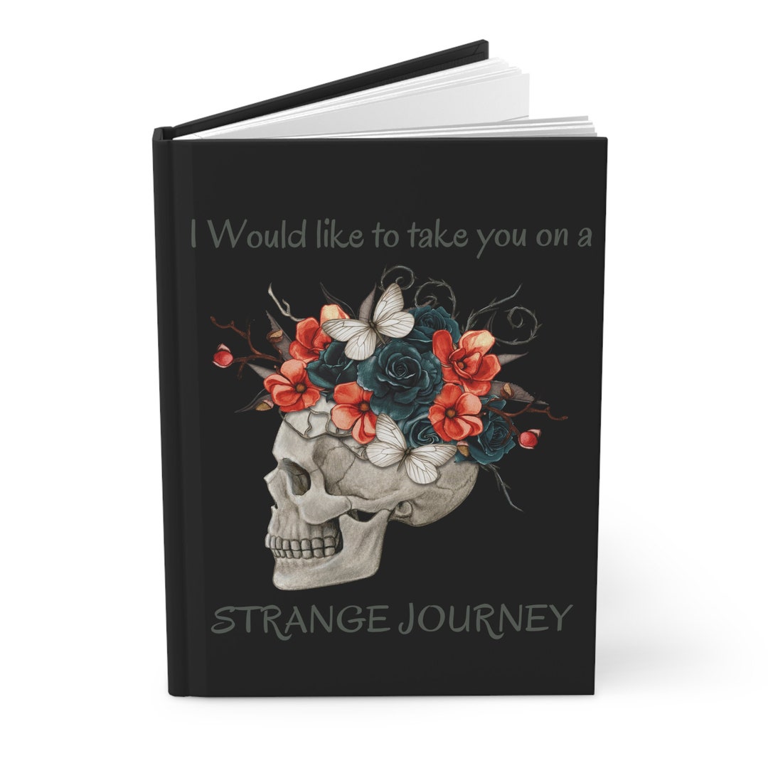 Floral Skull Journal, Dark Academia Hardcover Journal, Vintage Red and ...