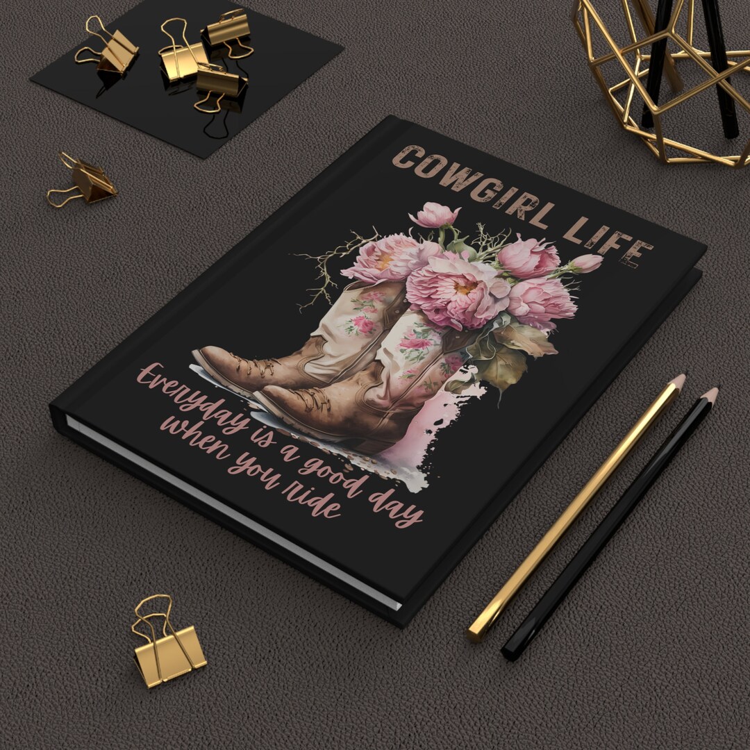 Custom Cowgirl Boots Journal, Floral Cowgirl Boots Journal, Western ...