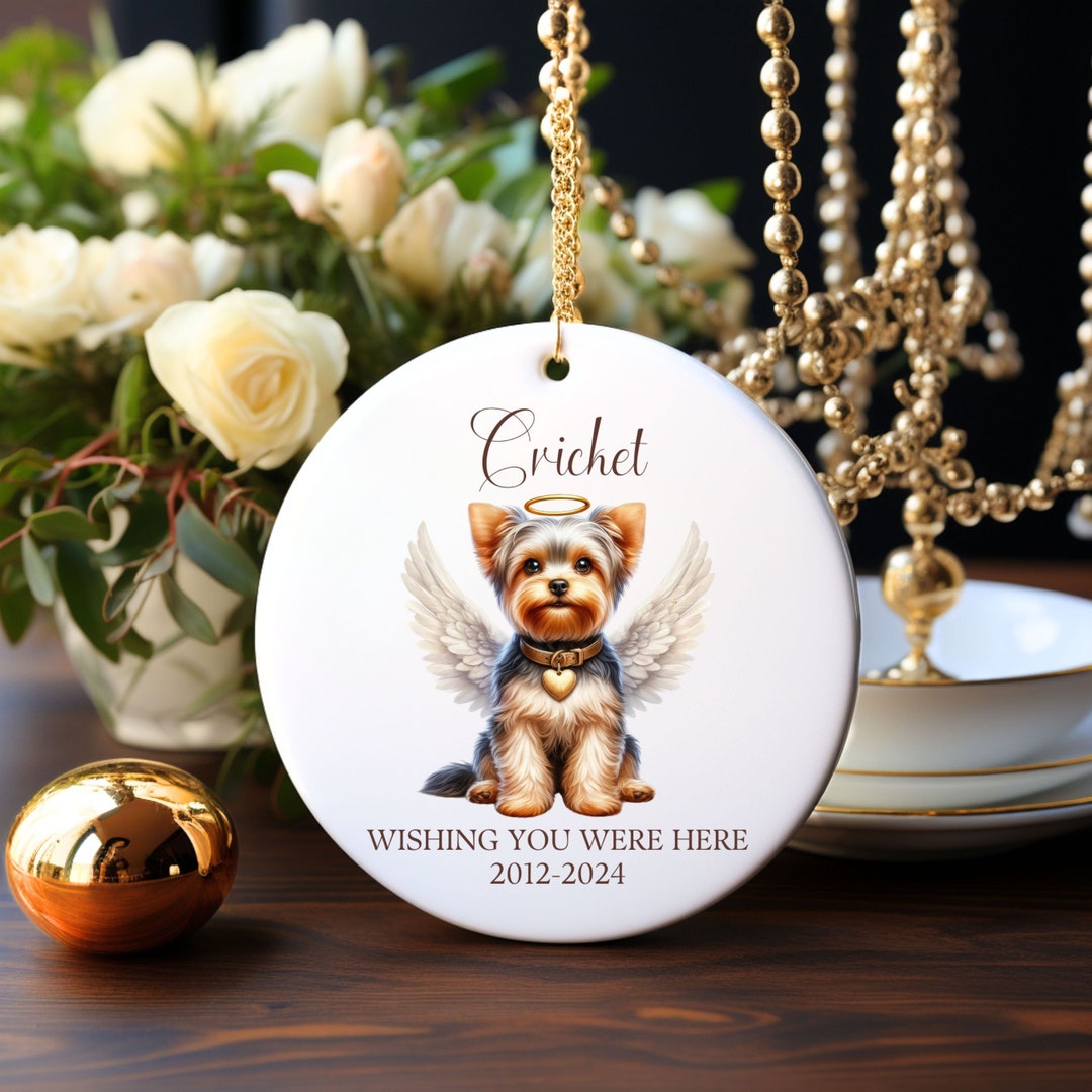Personalized Yorkshire Terrier Memorial Ornament, Custom Yorkie ...