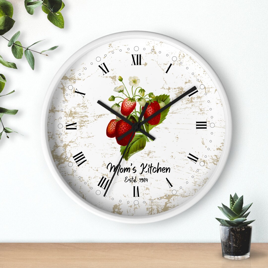 Personalized Vintage Strawberry Wall Clock - the Perfect Gift for Mom's ...