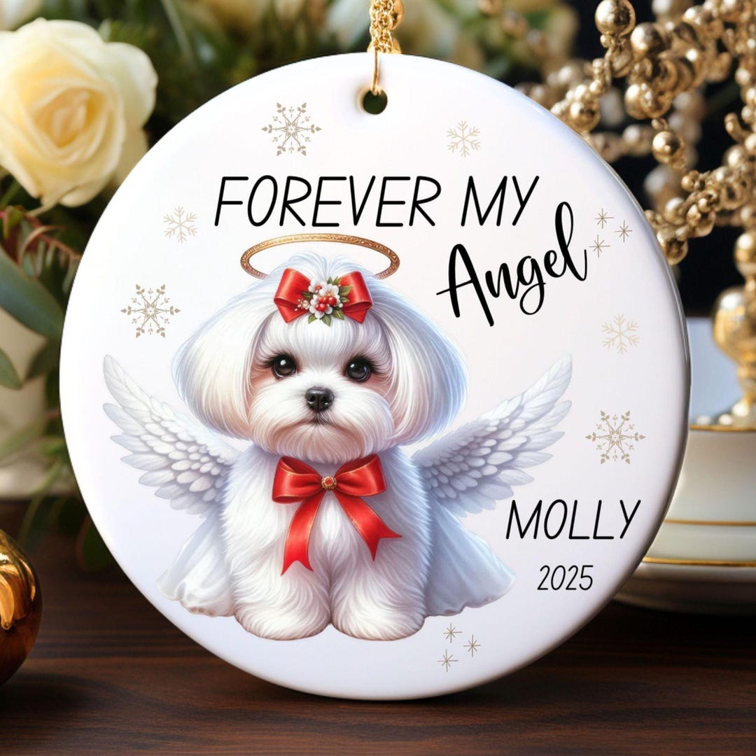 Personalized Maltese Memorial Ornament: Forever My Angel Keepsake - Etsy