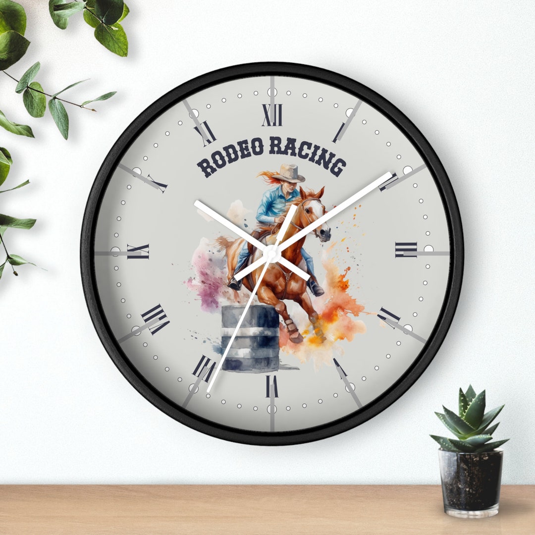 Custom Barrel Racing Wall Clock - a Perfect Gift for Mother's Day ...