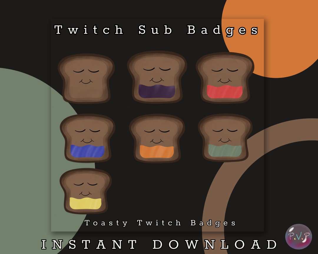 Toast Twitch Sub Badges - Etsy