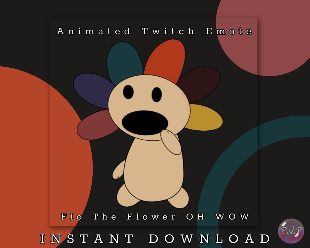 Flo the Flower OH WOW Animated Twitch Emote - Etsy