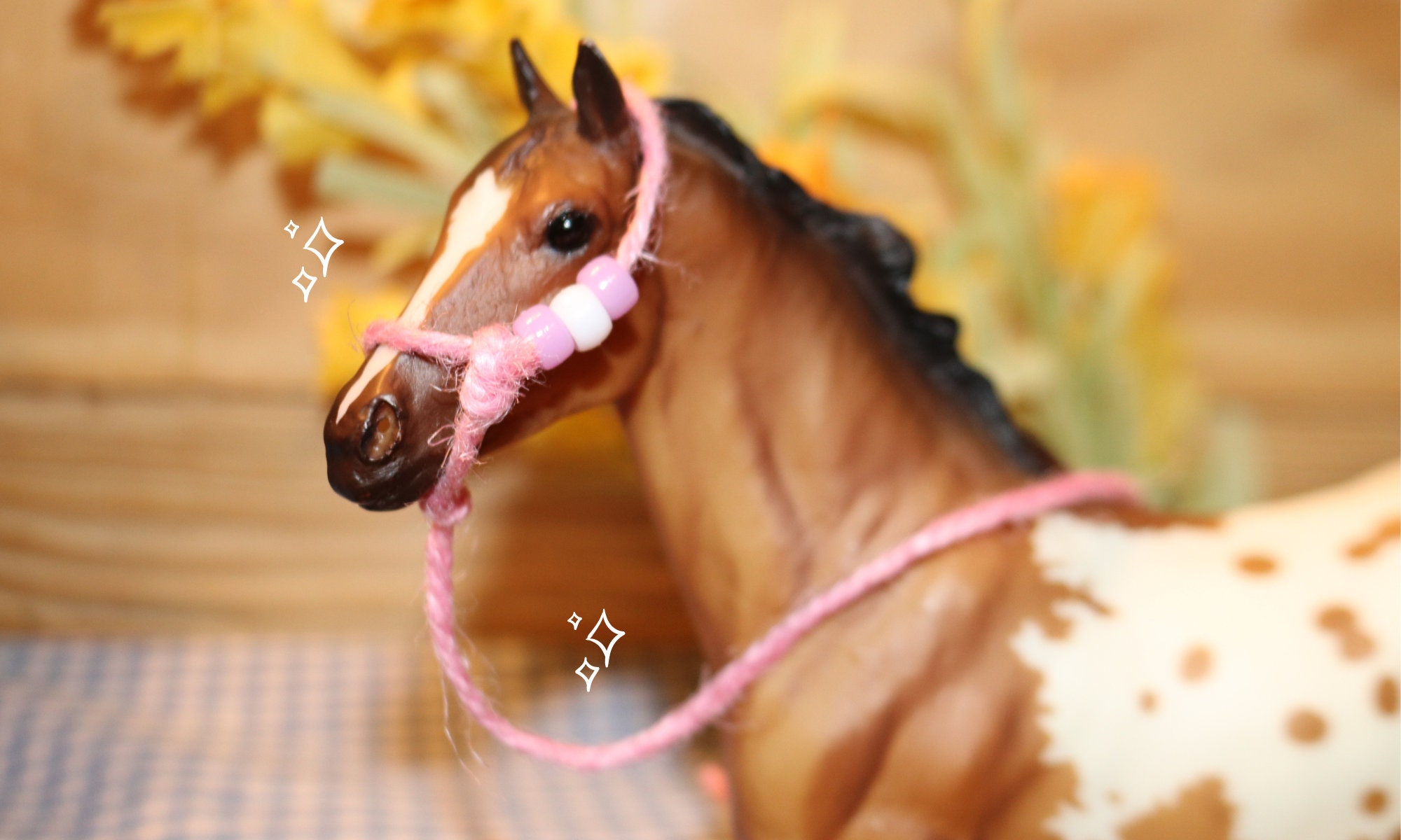 Pink Beaded Rope Halter for Model Horse - Etsy