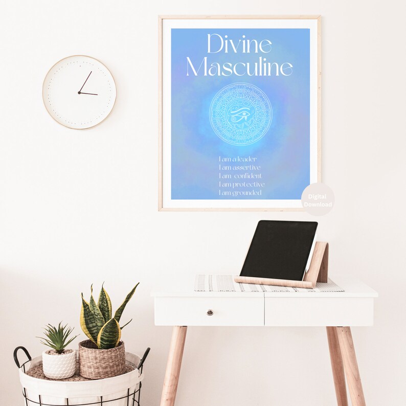 Divine Feminine and Divine Masculine Set of 2 Aura Posters, Aura Wall ...